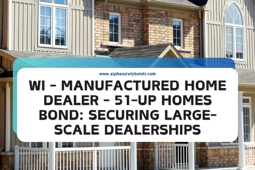 WI - Manufactured Home Dealer - 51-up Homes Bond: Securing Large-Scale ...